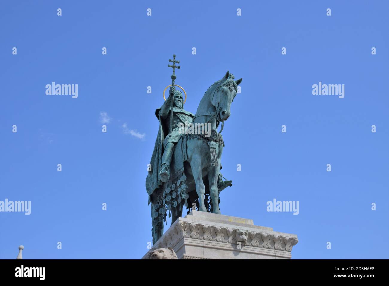 Budapest, Hungary, Fisherman's Bastion and the monument to St. Istvan ...