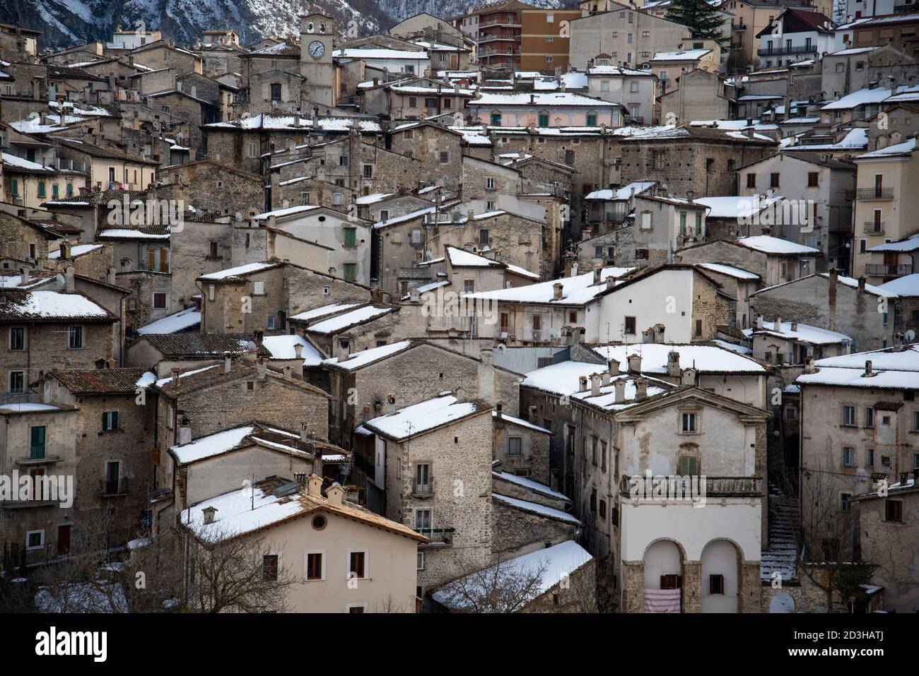 The view of the old Scanno village in Abruzzo, Italy Stock Photo - Alamy