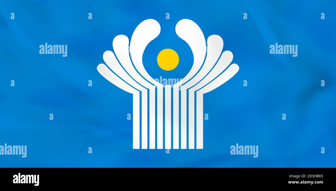 CIS waving flag. CIS national flag background texture. Vector ...