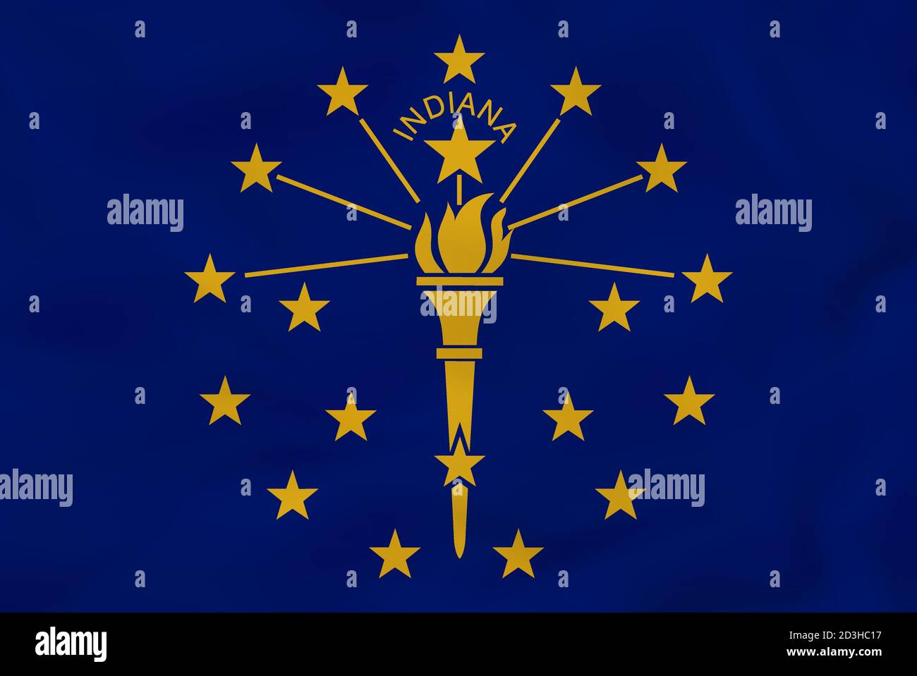 Indiana waving flag. Indiana state flag background texture.Vector ...