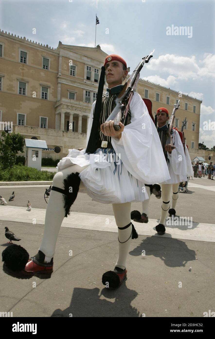 Greek Soldier With Pom Poms On Shoes at Janet Cantrell blog