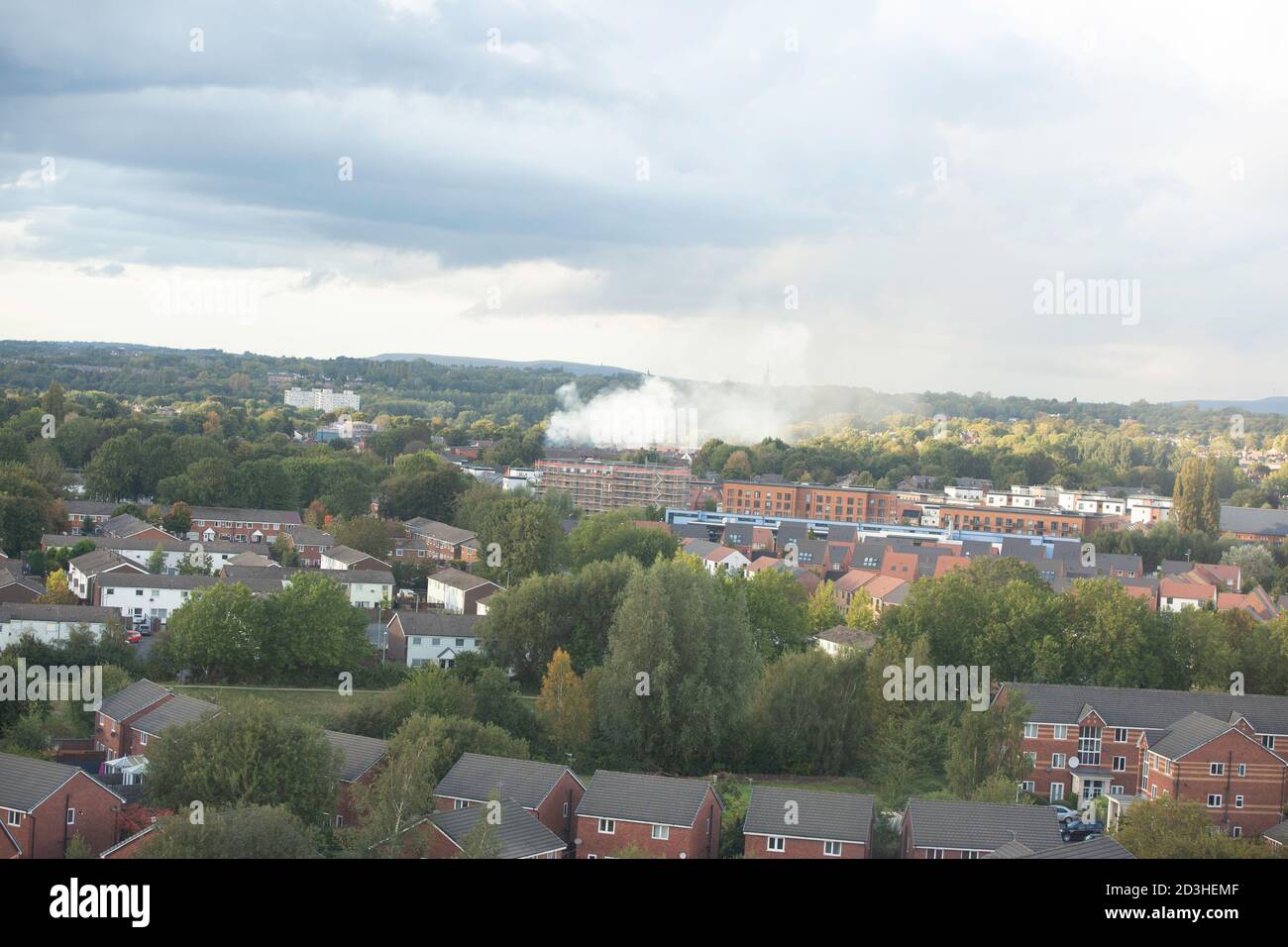 smoke above Lower Broughton Salford Stock Photo - Alamy