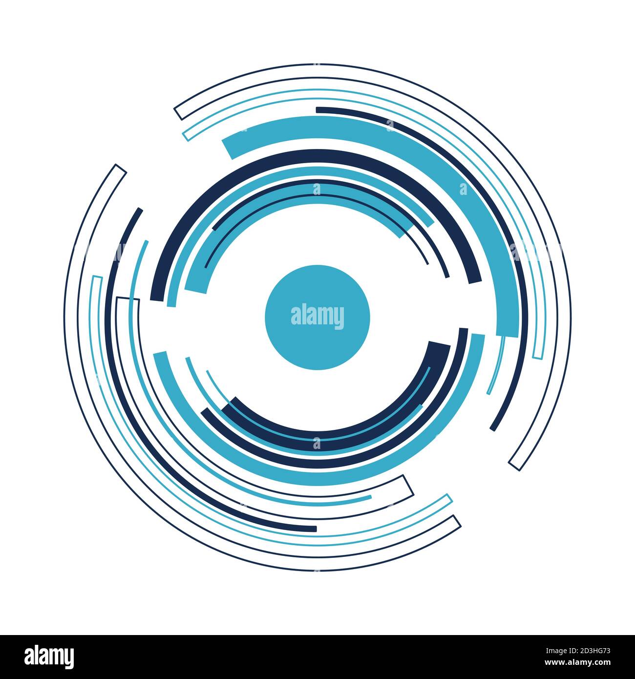 Tech Circles. Layered illustration of geometric, concentric rings in ...