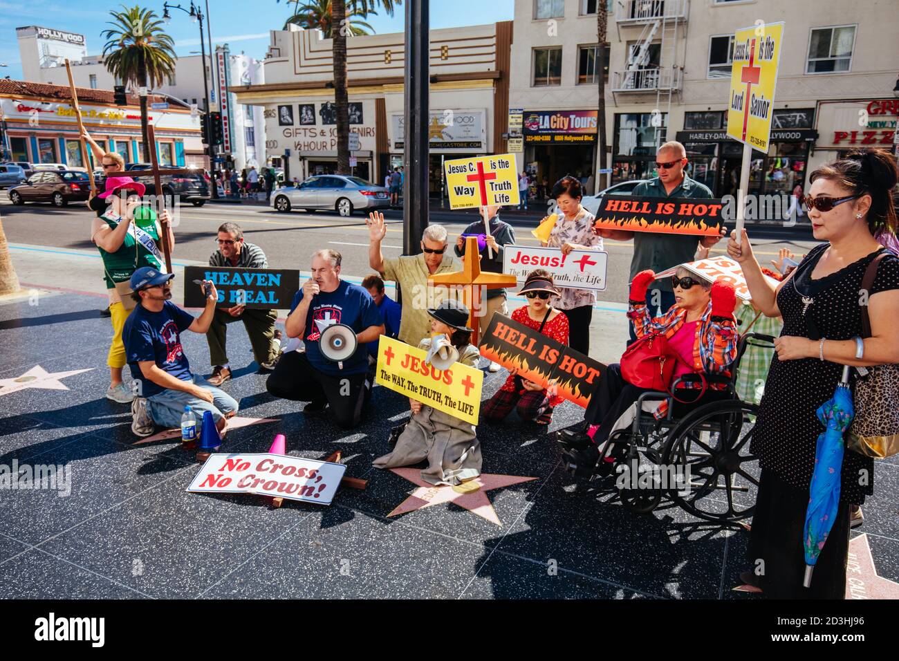 Religious Protest Rally in Hollywood USA Stock Photo - Alamy