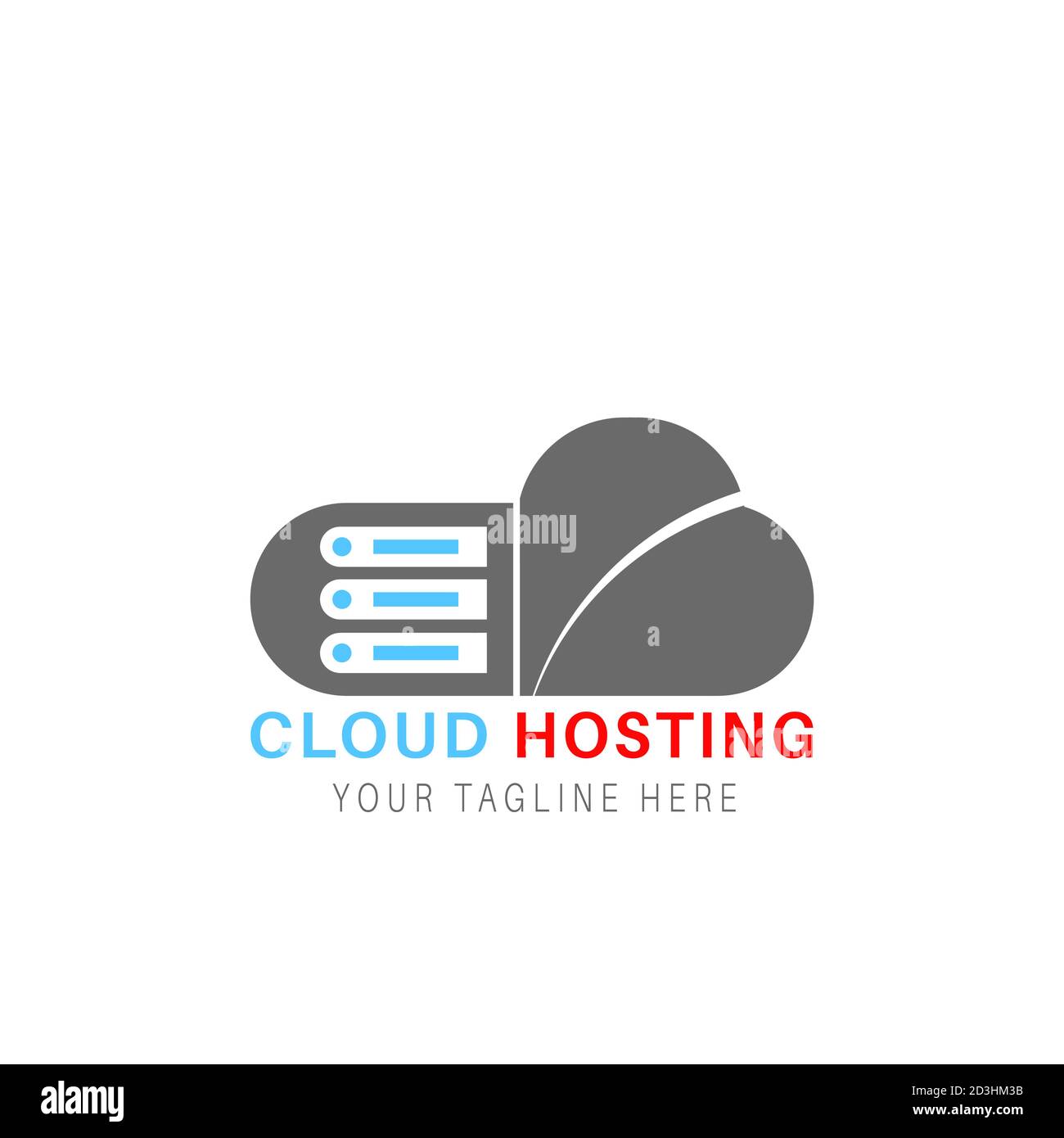 cloud hosting logo illustration design Stock Vector Image & Art - Alamy
