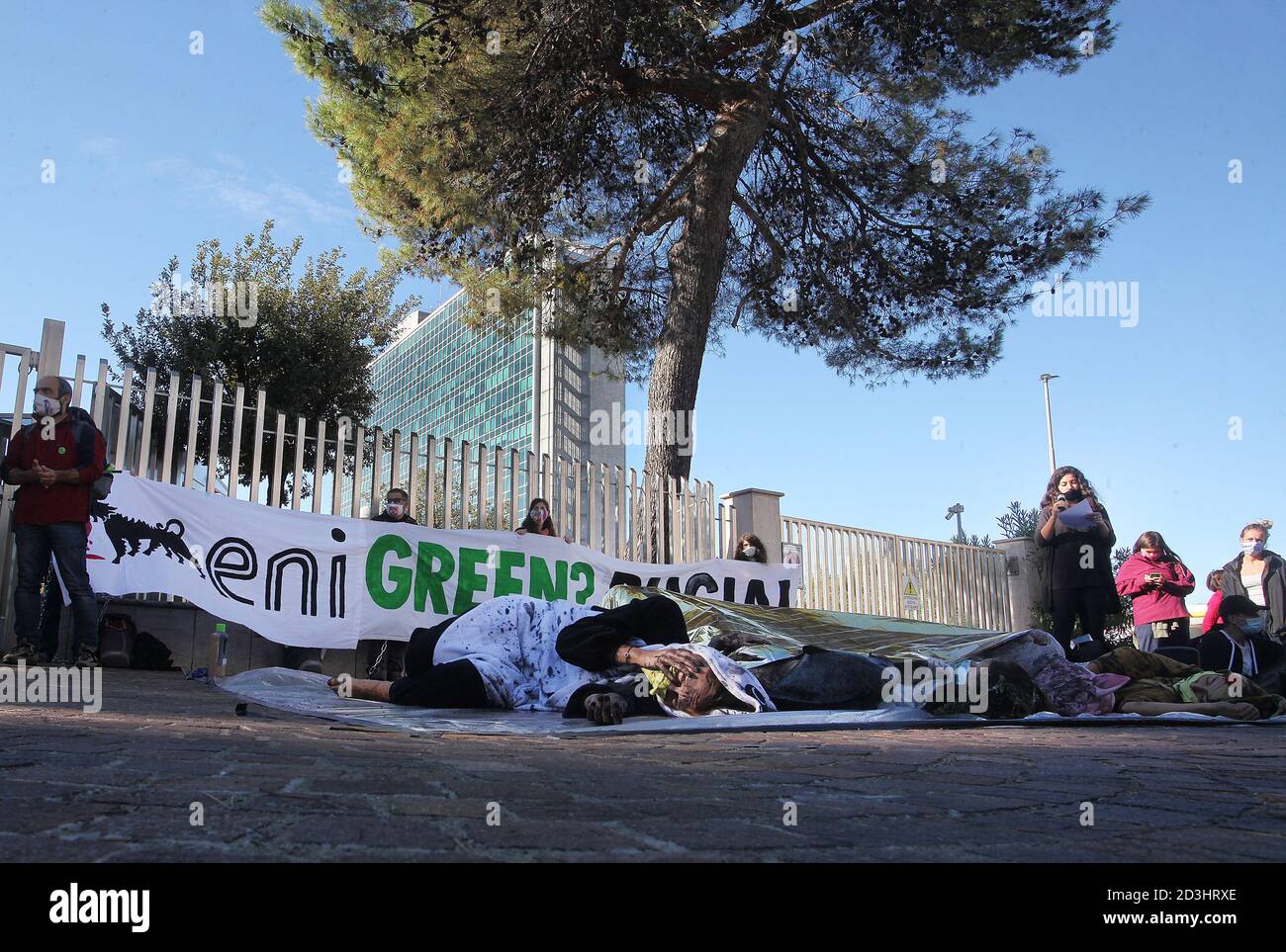 Rome, Italy. 08th Oct, 2020. Rome, Extinction Rebellion demonstration ...