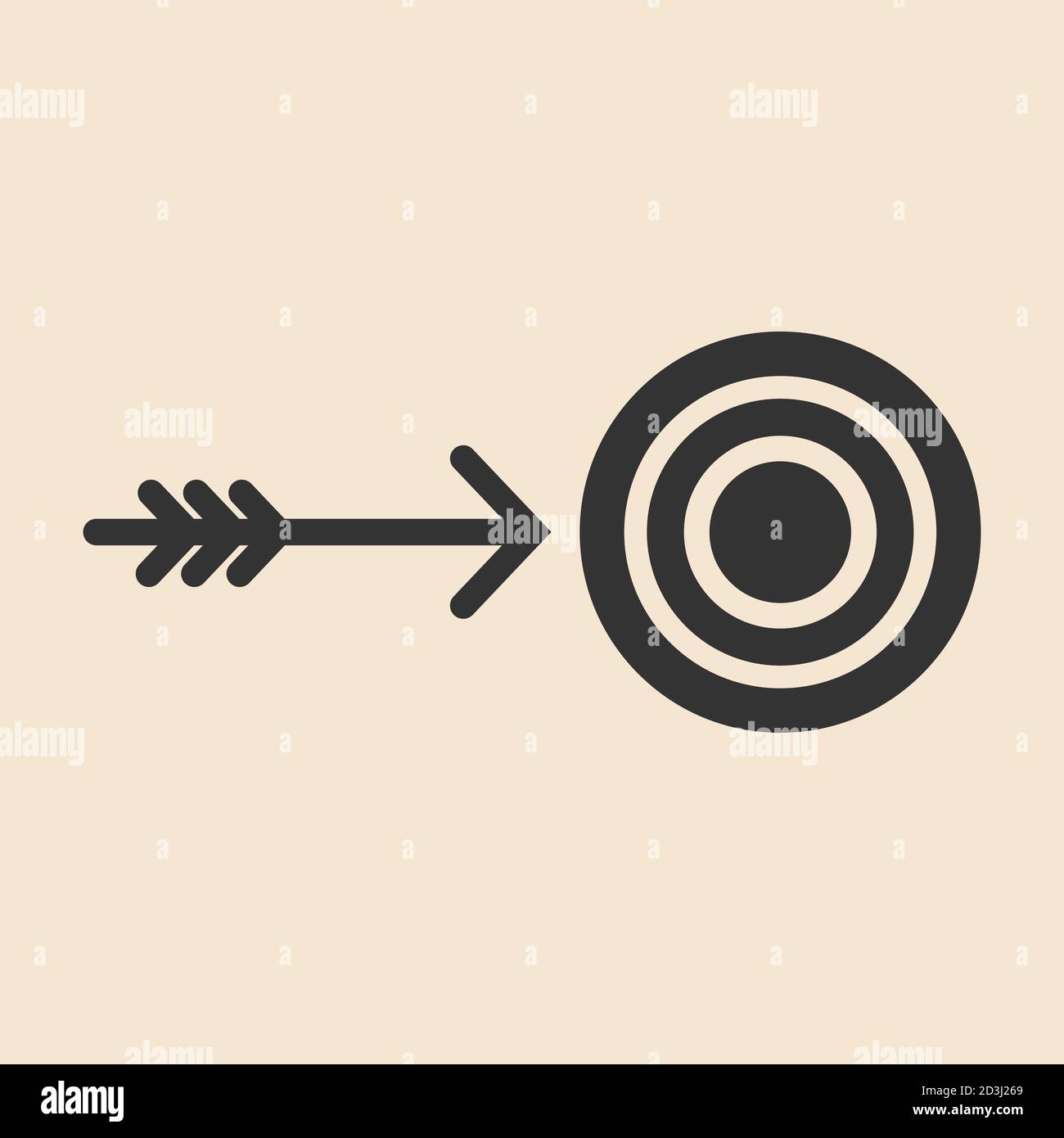 Target icon in flat style, isolated elements. Aim in progress concept ...