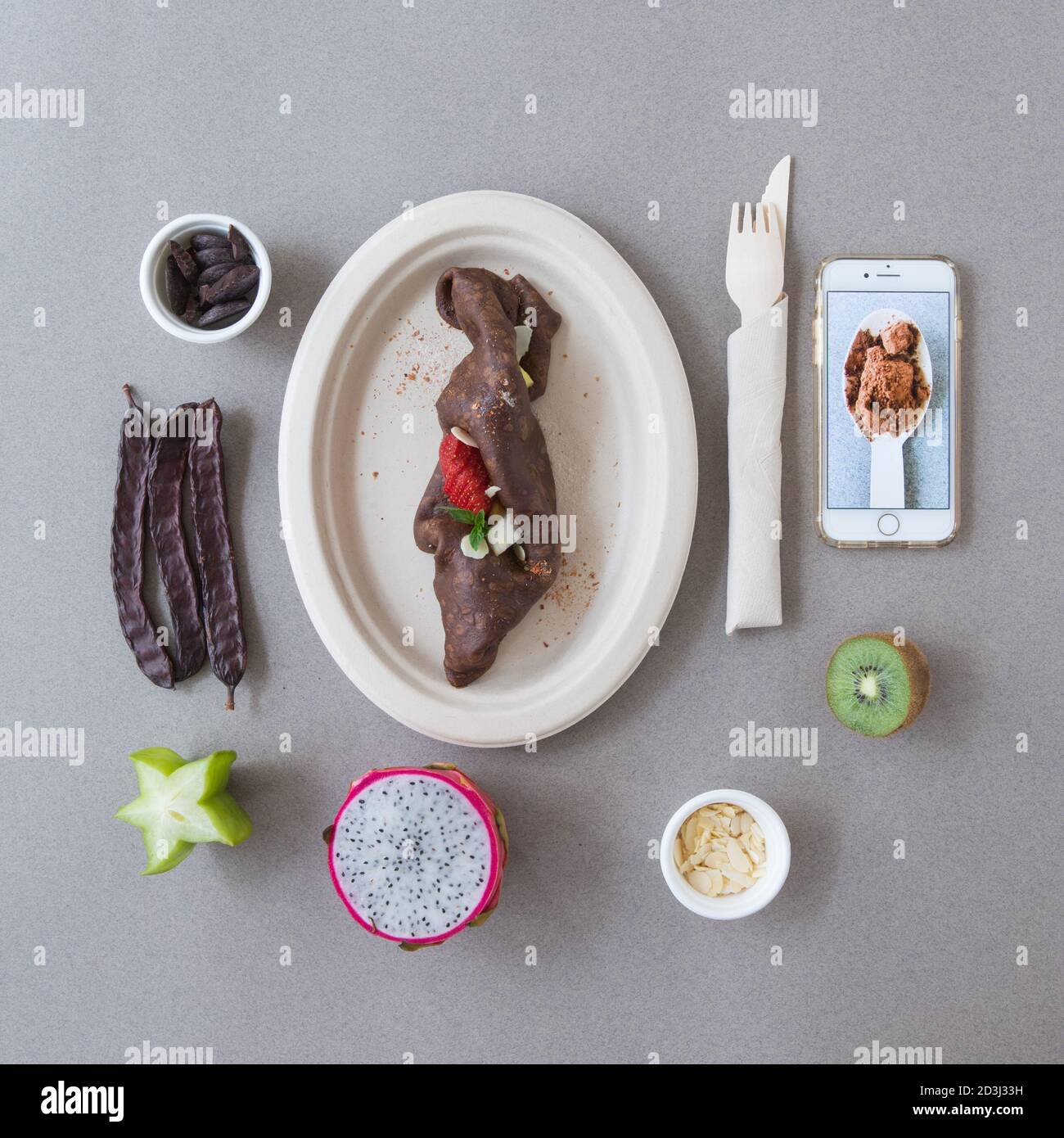 Overhead dessert hi-res stock photography and images - Alamy