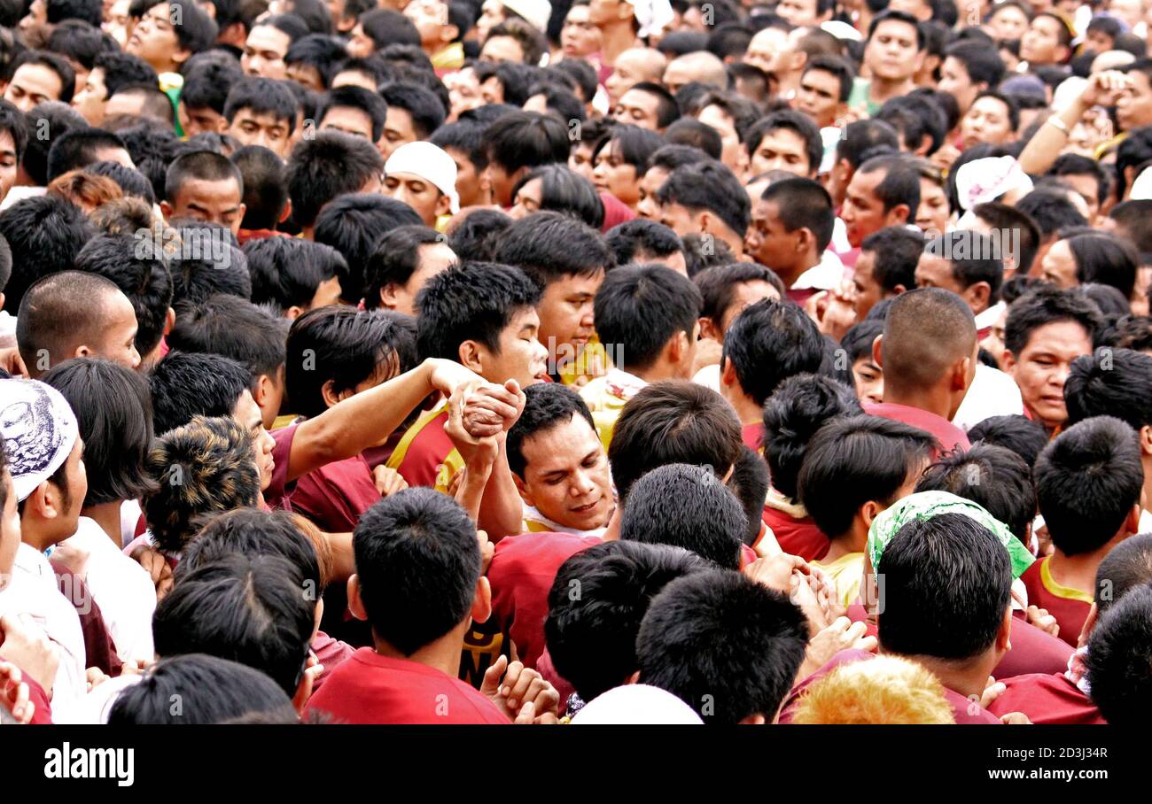images of the celebration of the Black Nazarene procession in the ...