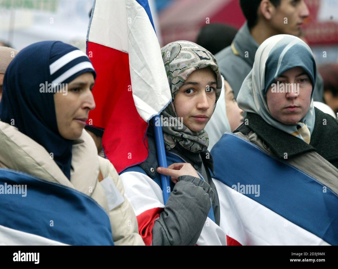 French muslim women flags hi-res stock photography and images - Alamy