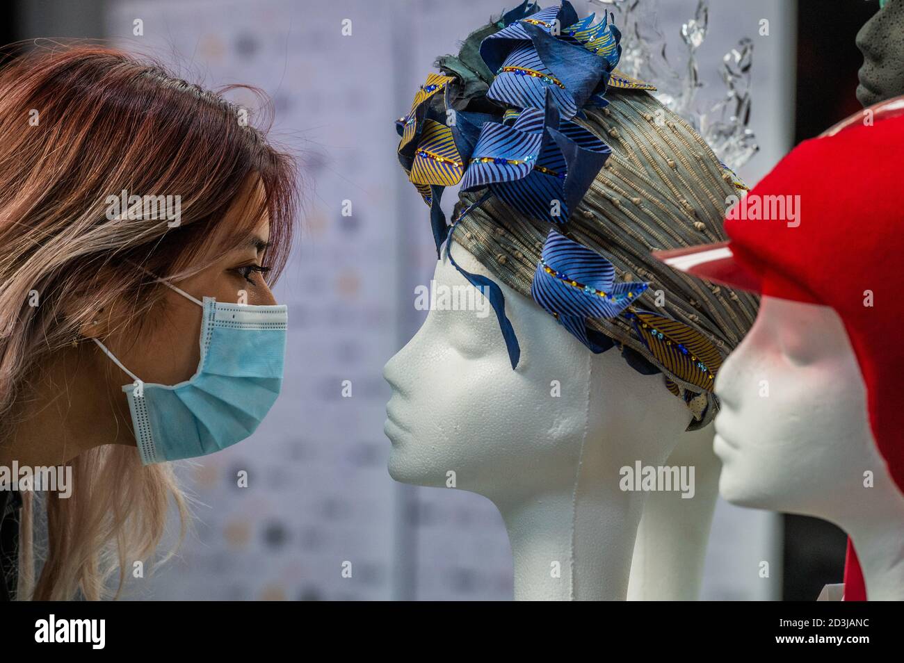 London, UK. 08th Oct, 2020. The official London Hat Week exhibition - To the Future and Back ...