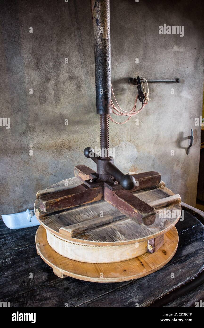 Old instruments for cheese manufacturing Stock Photo - Alamy