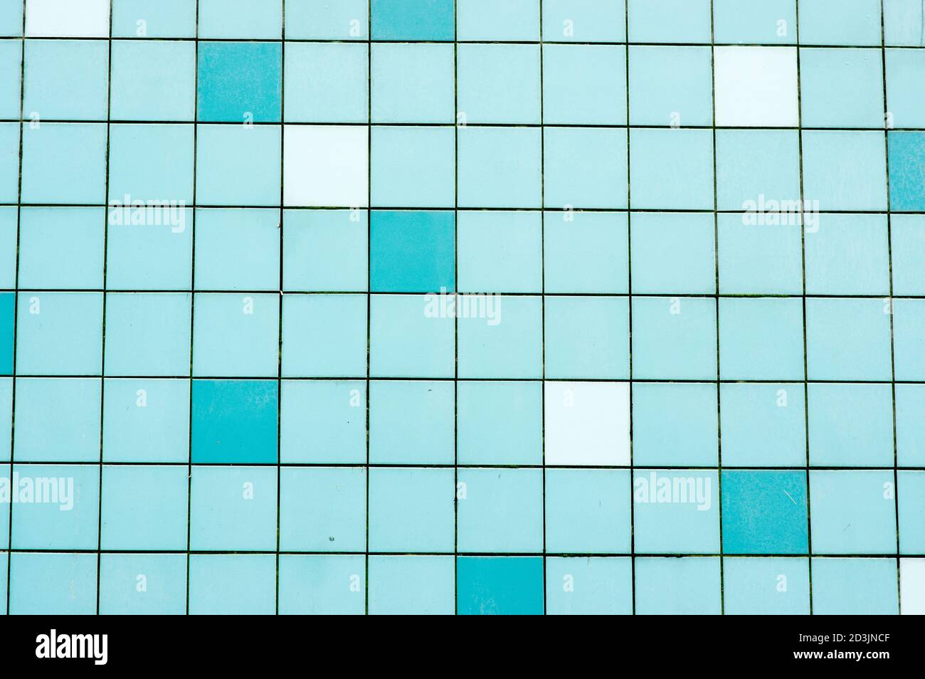 Blue and turquoise tile pattern texture background Stock Photo - Alamy