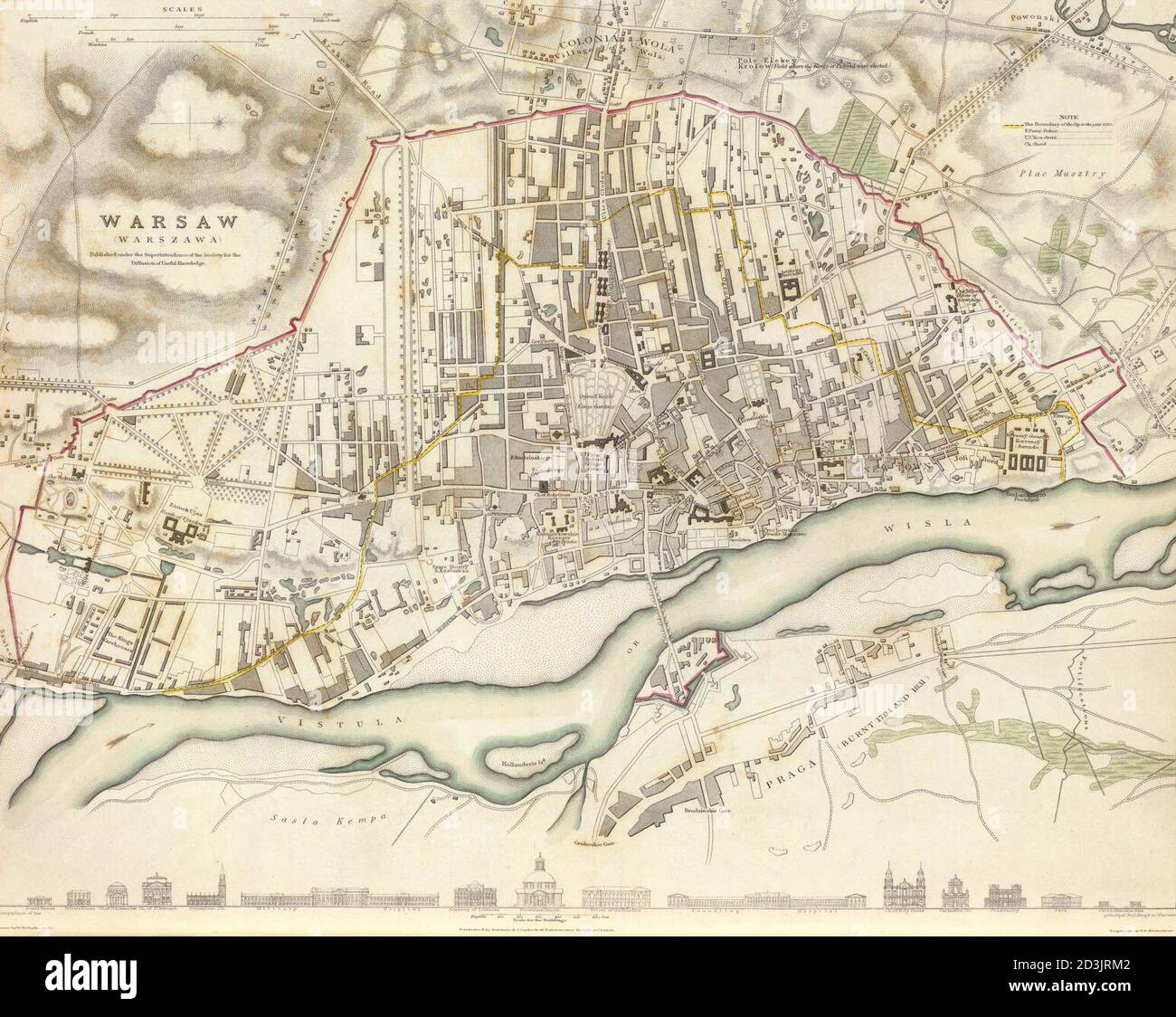 Warsaw map old hi-res stock photography and images - Alamy