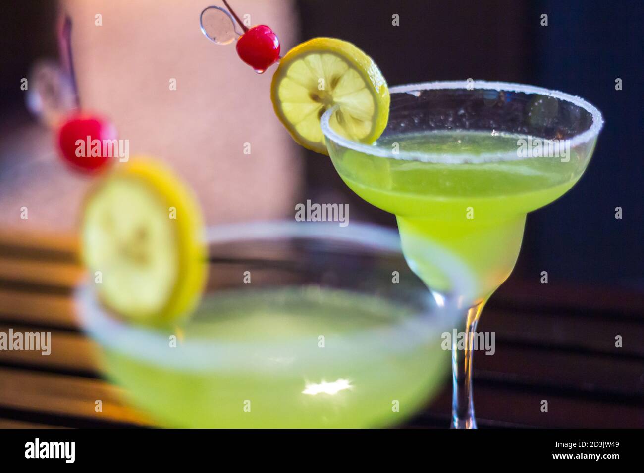 Cocktails served at a bar in a hotel in Cebu City, Philippines Stock ...