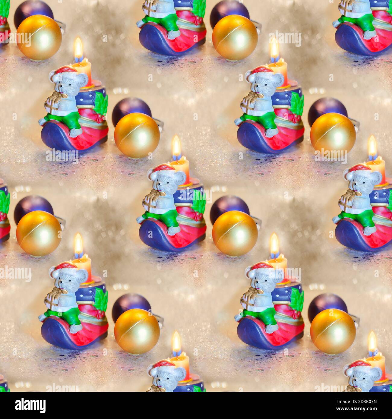 Colorful background with Christmas decorations macro Photography Stock ...