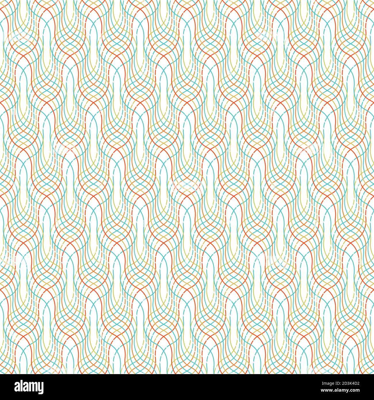 Seamless pattern with intersecting wavy colored lines Stock Vector Image & Art - Alamy