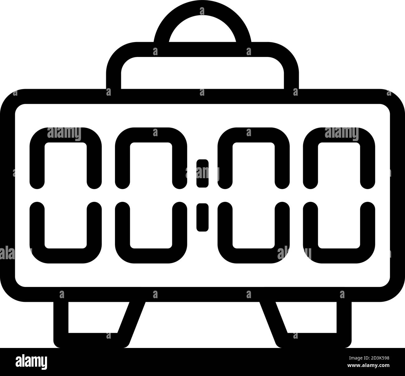 Digital alarm clock icon, outline style Stock Vector Image & Art - Alamy
