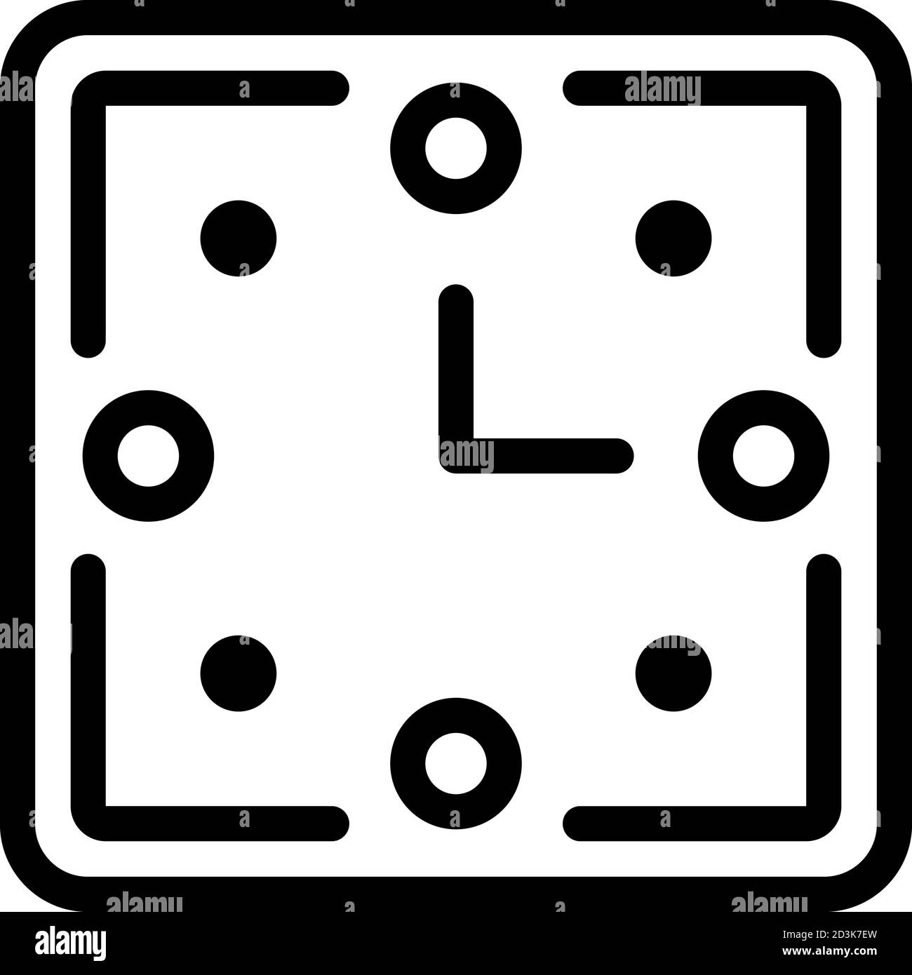 Square wall clock icon, outline style Stock Vector Image & Art - Alamy