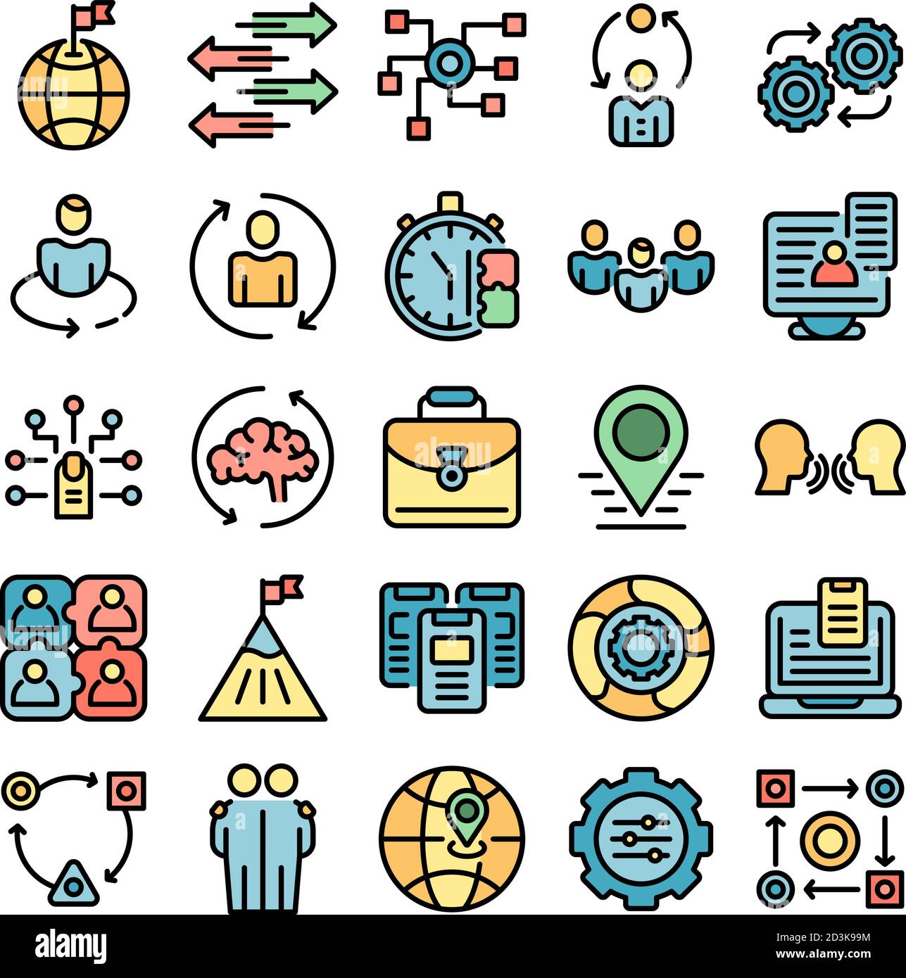 Adaptation icons set vector flat Stock Vector Image & Art - Alamy