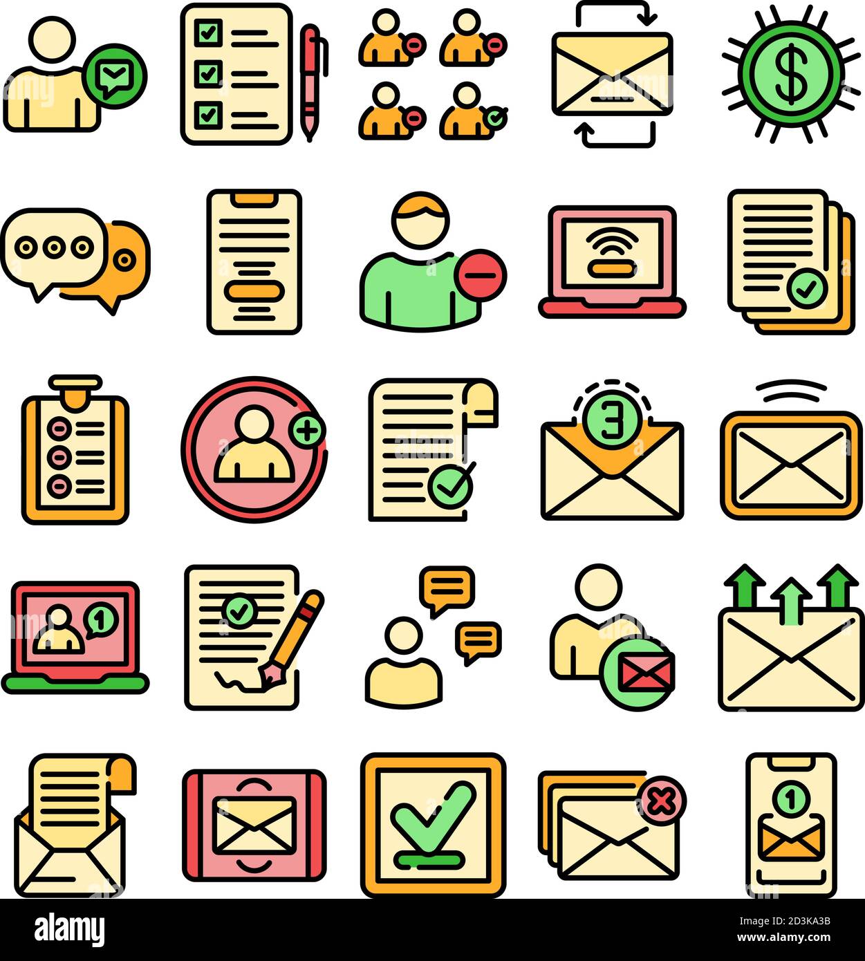 Request icons set vector flat Stock Vector Image & Art - Alamy