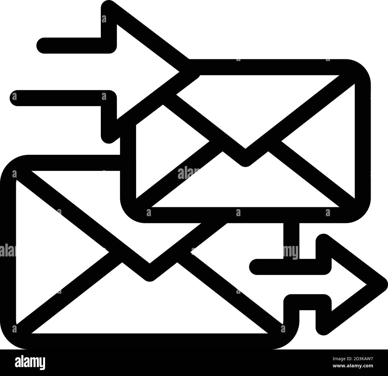 Postal envelope icon, outline style Stock Vector Image & Art - Alamy