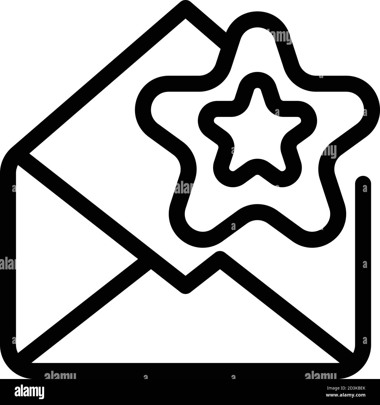 Favorite envelope icon, outline style Stock Vector Image & Art - Alamy