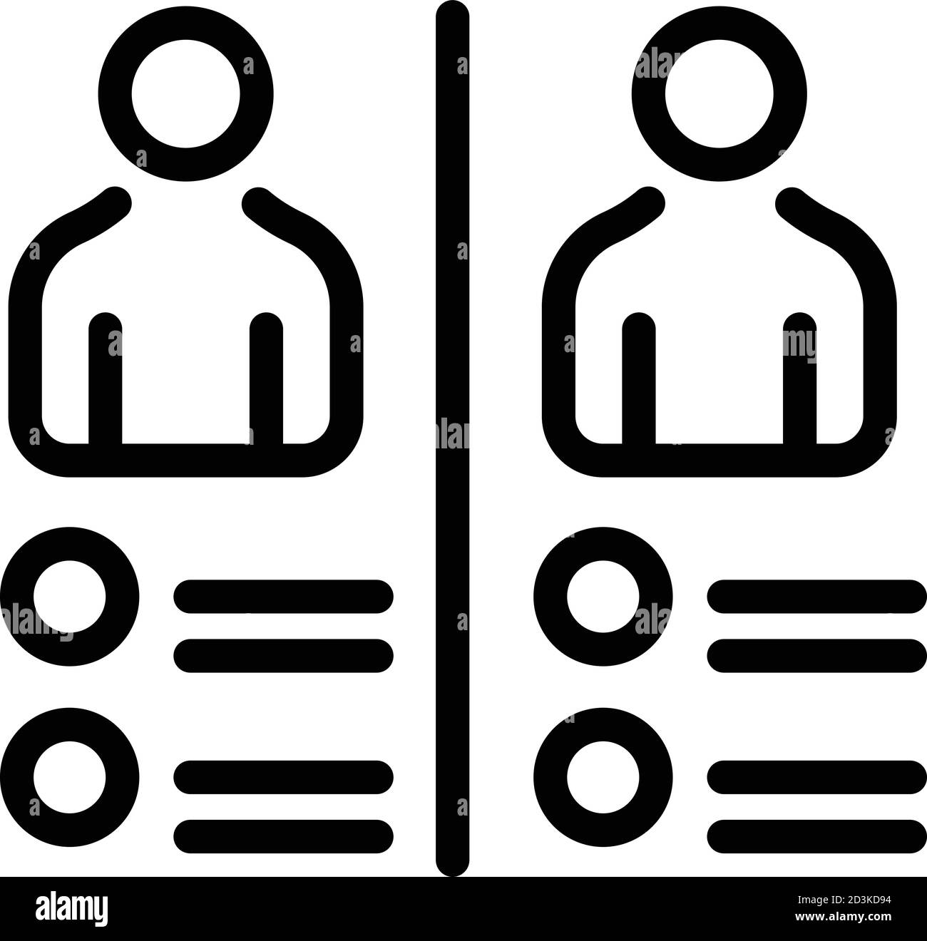 People comparison icon, outline style Stock Vector Image & Art - Alamy