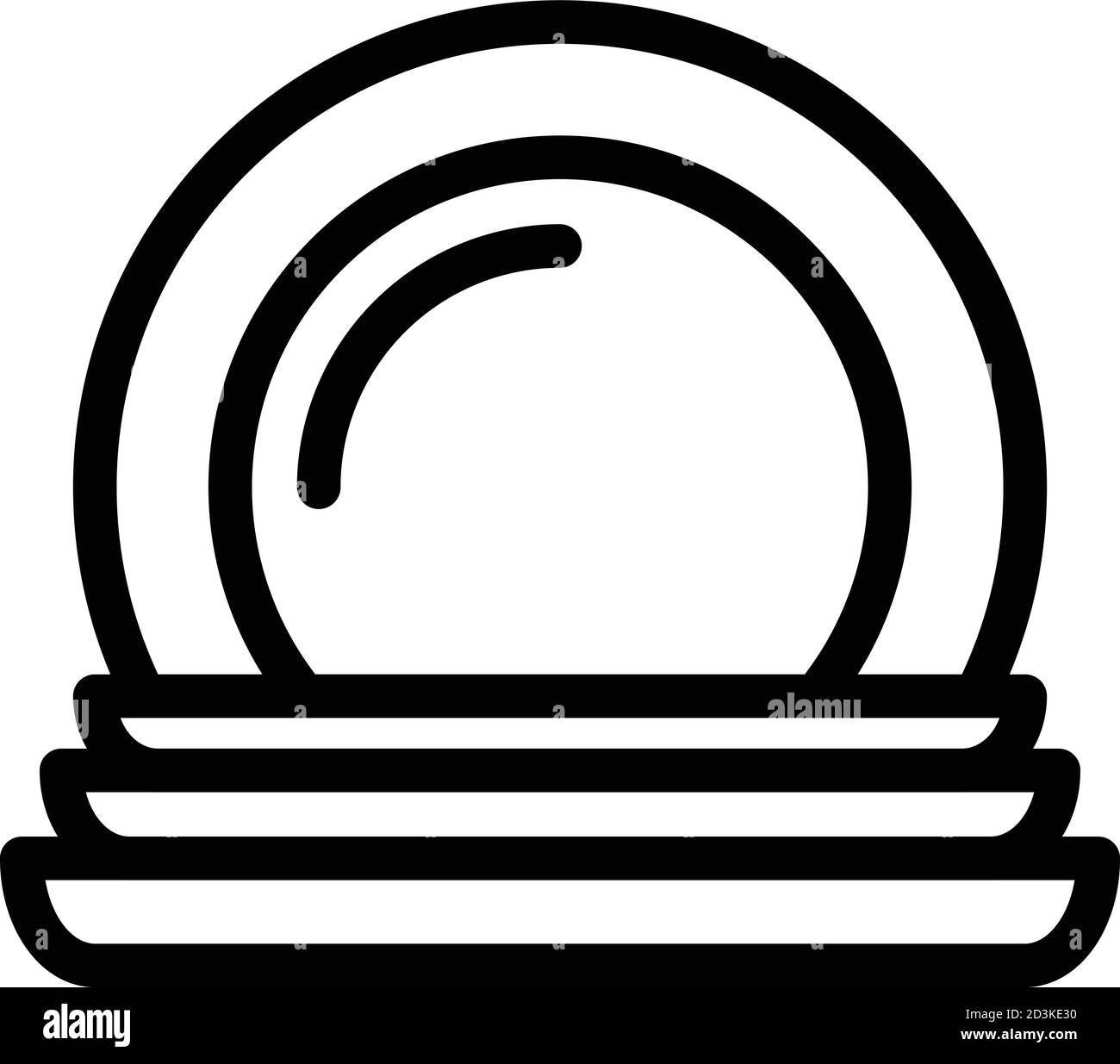 Cutlery plate icon, outline style Stock Vector Image & Art - Alamy