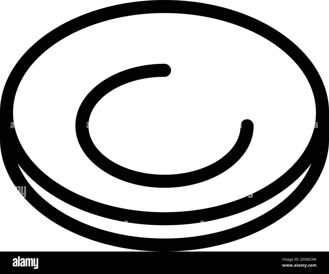 Porcelain plate icon, outline style Stock Vector Image & Art - Alamy