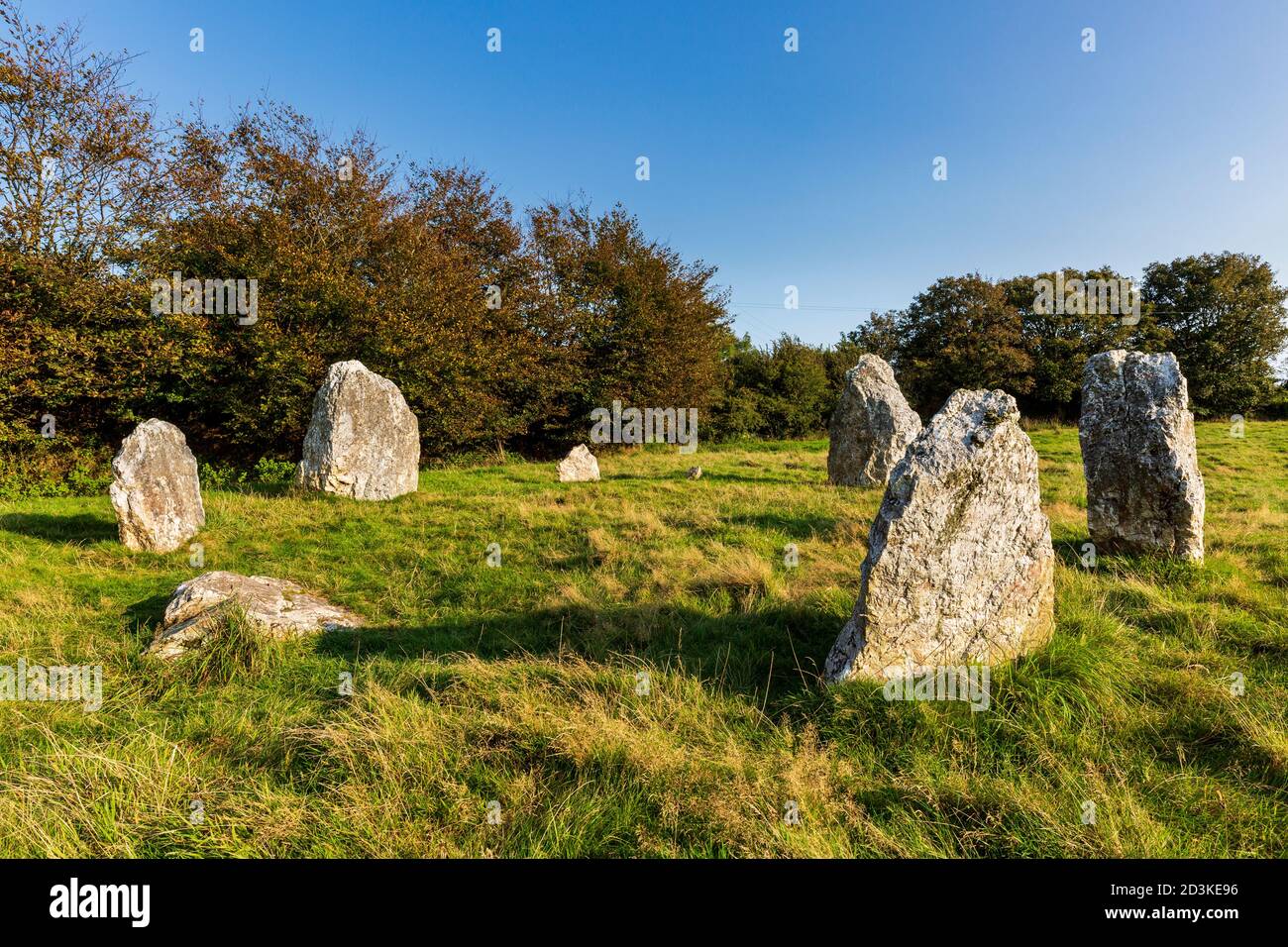 The Duloe Stone Circle in Cornwall, England Stock Photo - Alamy
