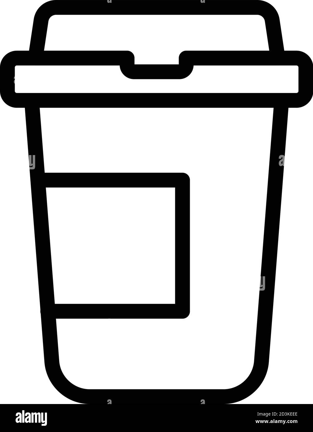 Plastic coffee cup icon, outline style Stock Vector Image & Art - Alamy