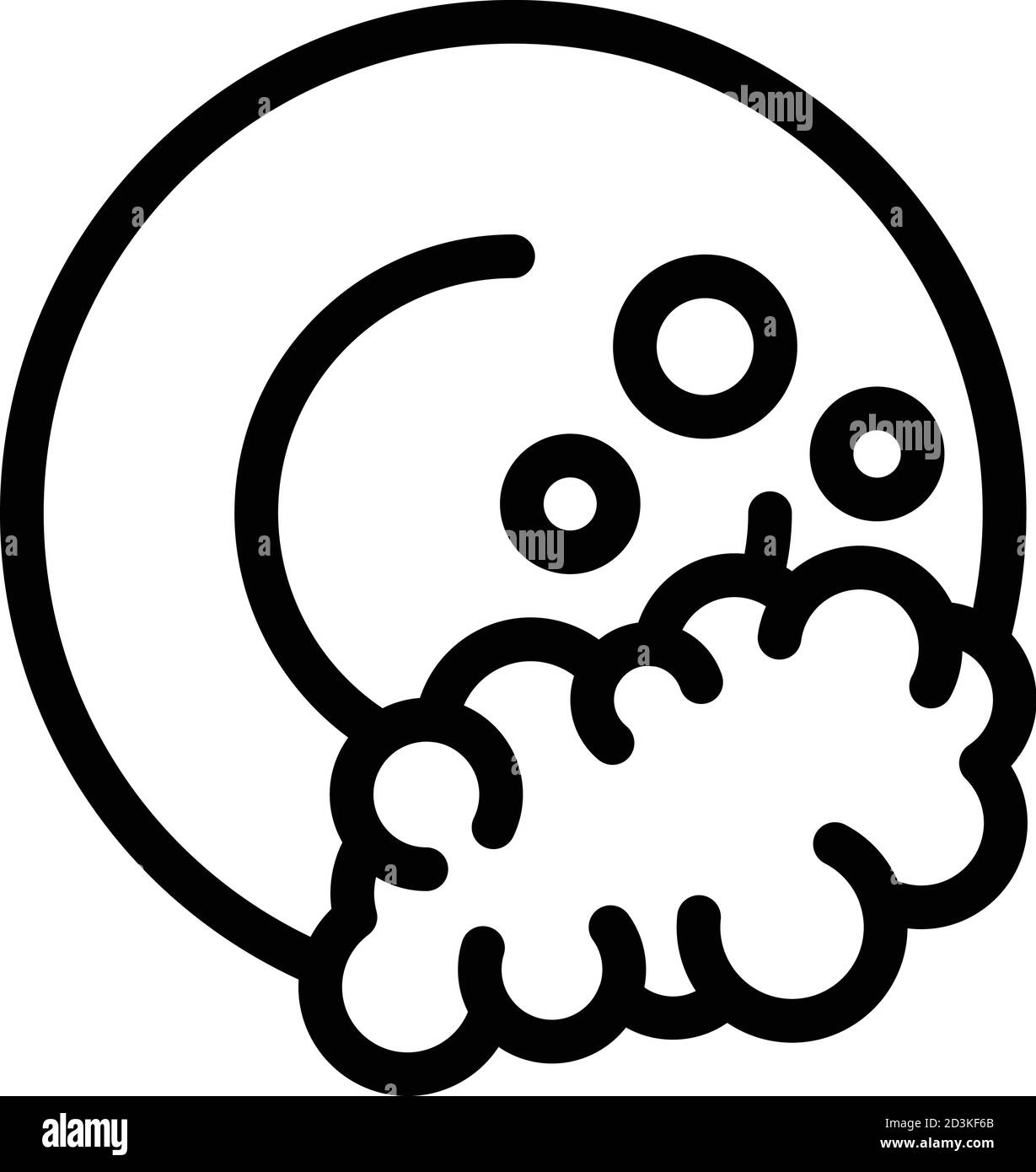 Wash bubble plate icon, outline style Stock Vector Image & Art - Alamy
