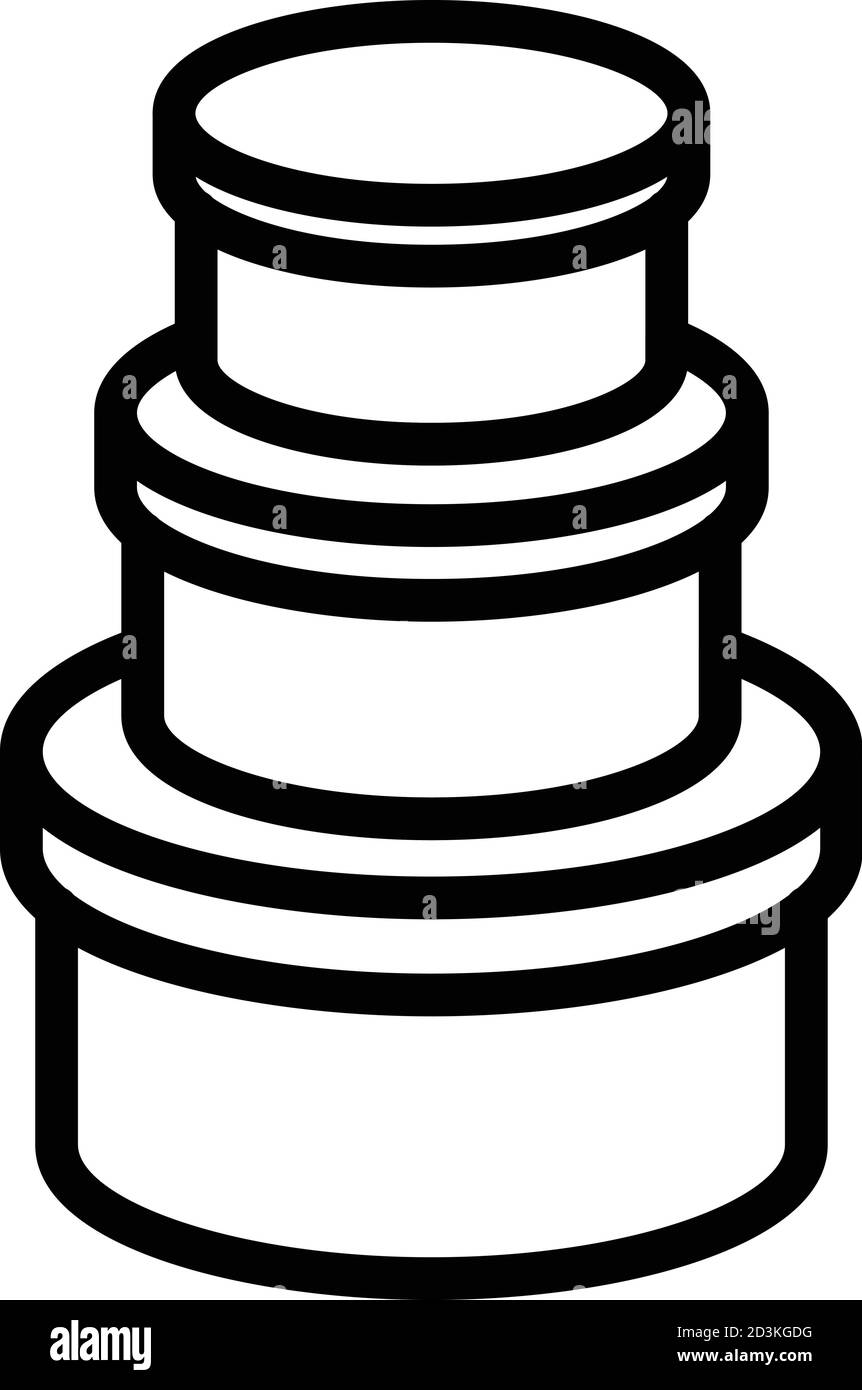 Round box icon, outline style Stock Vector Image & Art - Alamy