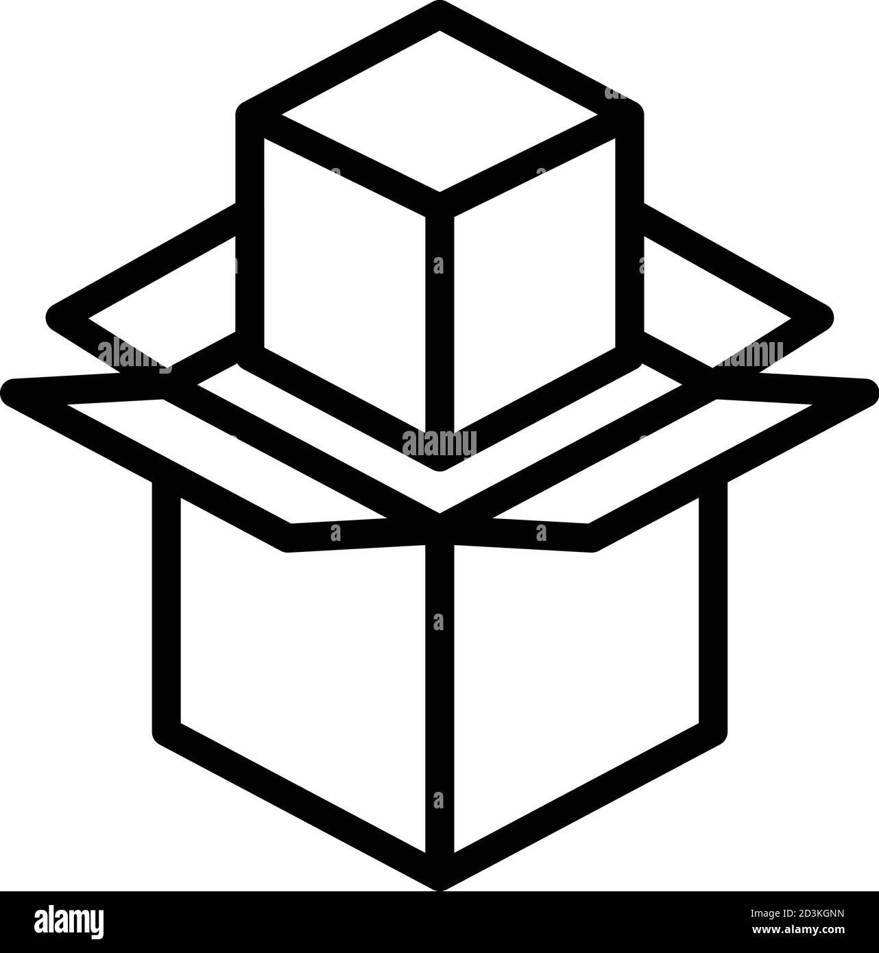 Shipping box icon, outline style Stock Vector Image & Art - Alamy