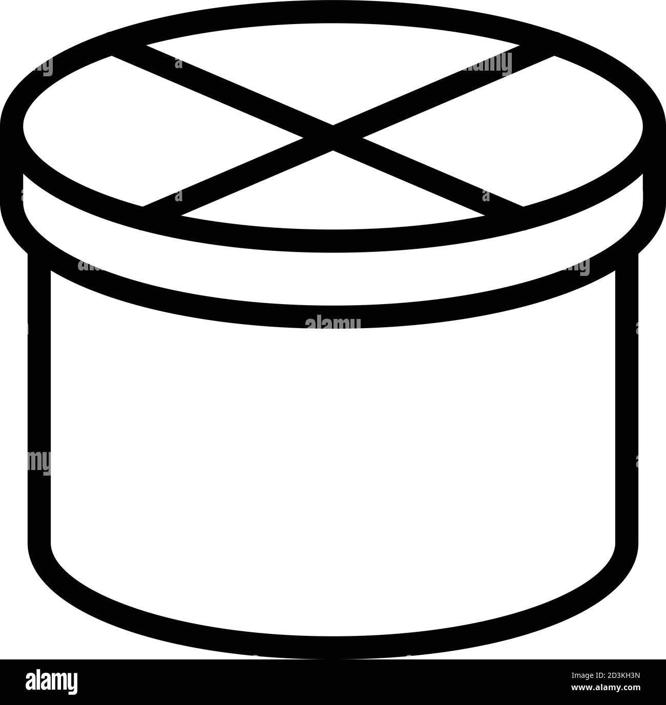 Round gift box icon, outline style Stock Vector Image & Art - Alamy