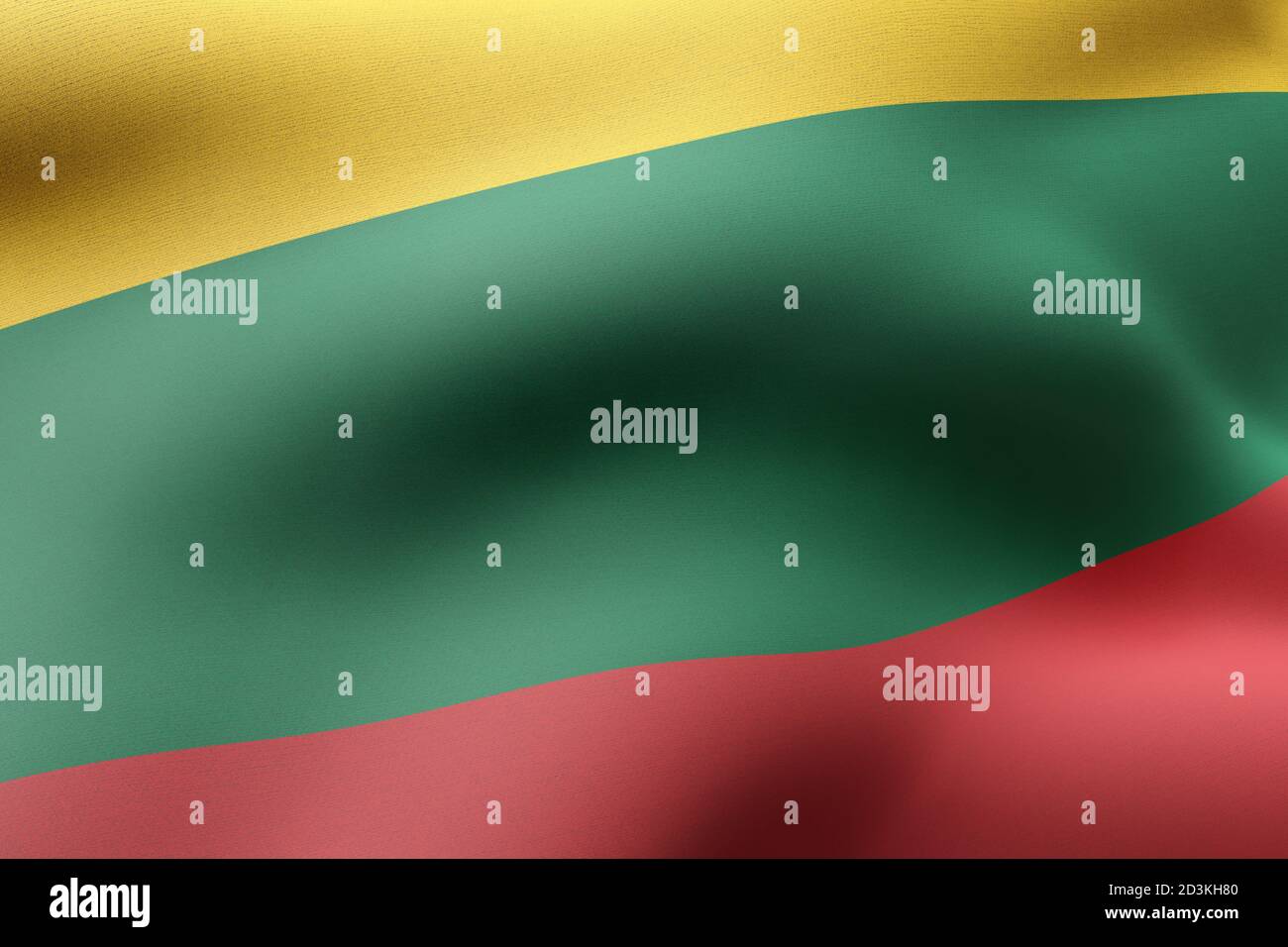 3d rendering of a detail of a silked Lithuania flag Stock Photo - Alamy