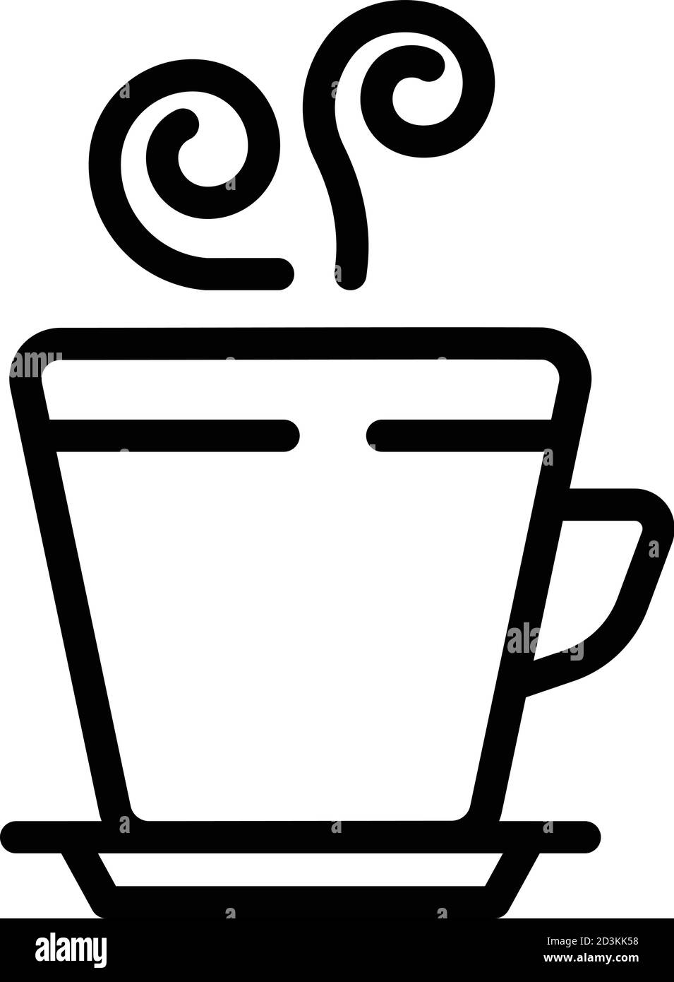 Steam mug icon, outline style Stock Vector Image & Art - Alamy