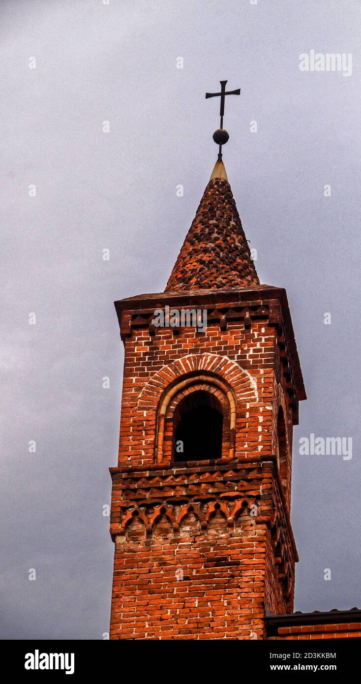 Typical Gothic Belfry Church Tower Stock Photo - Alamy