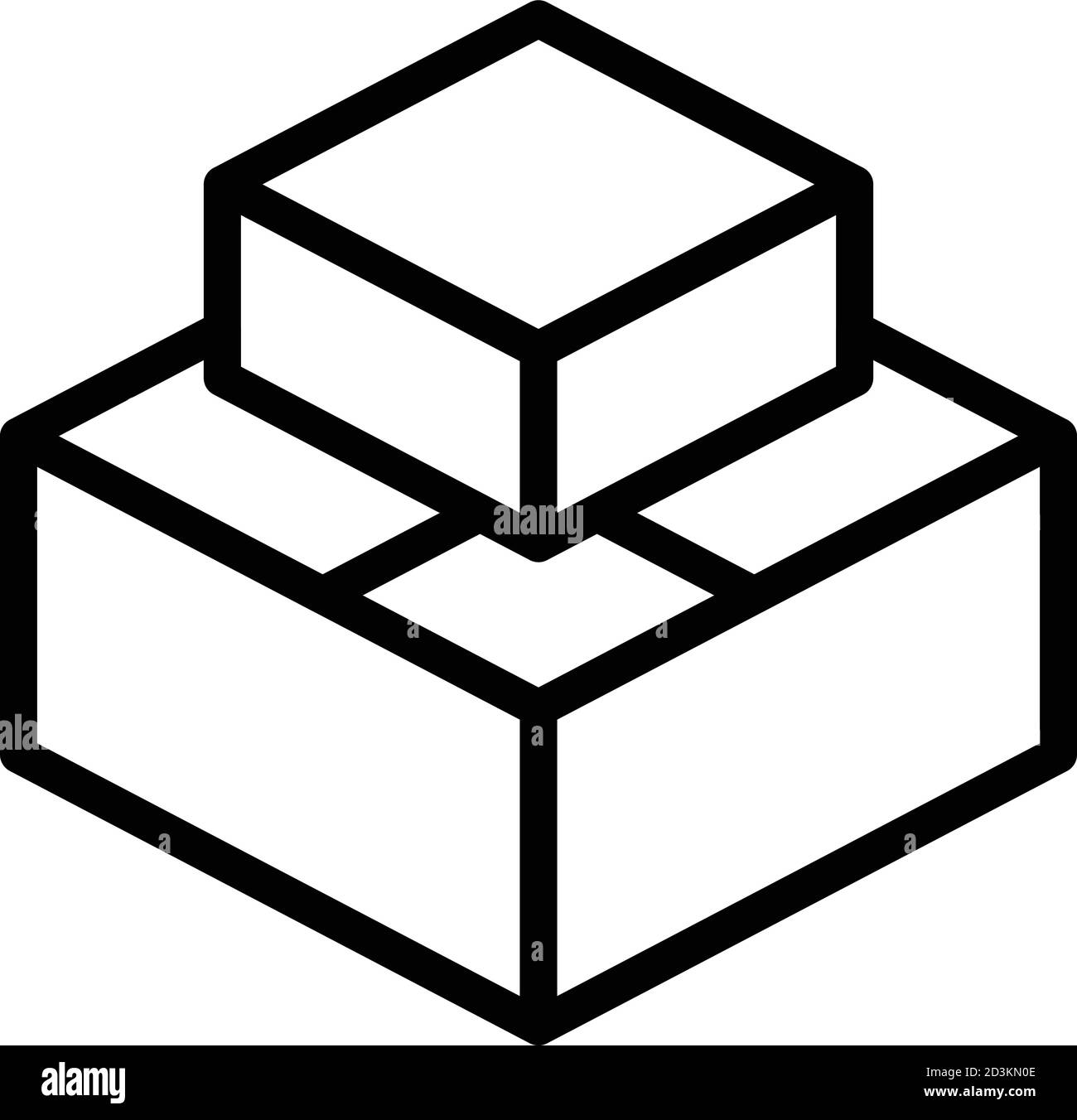 Delivery box icon, outline style Stock Vector Image & Art - Alamy