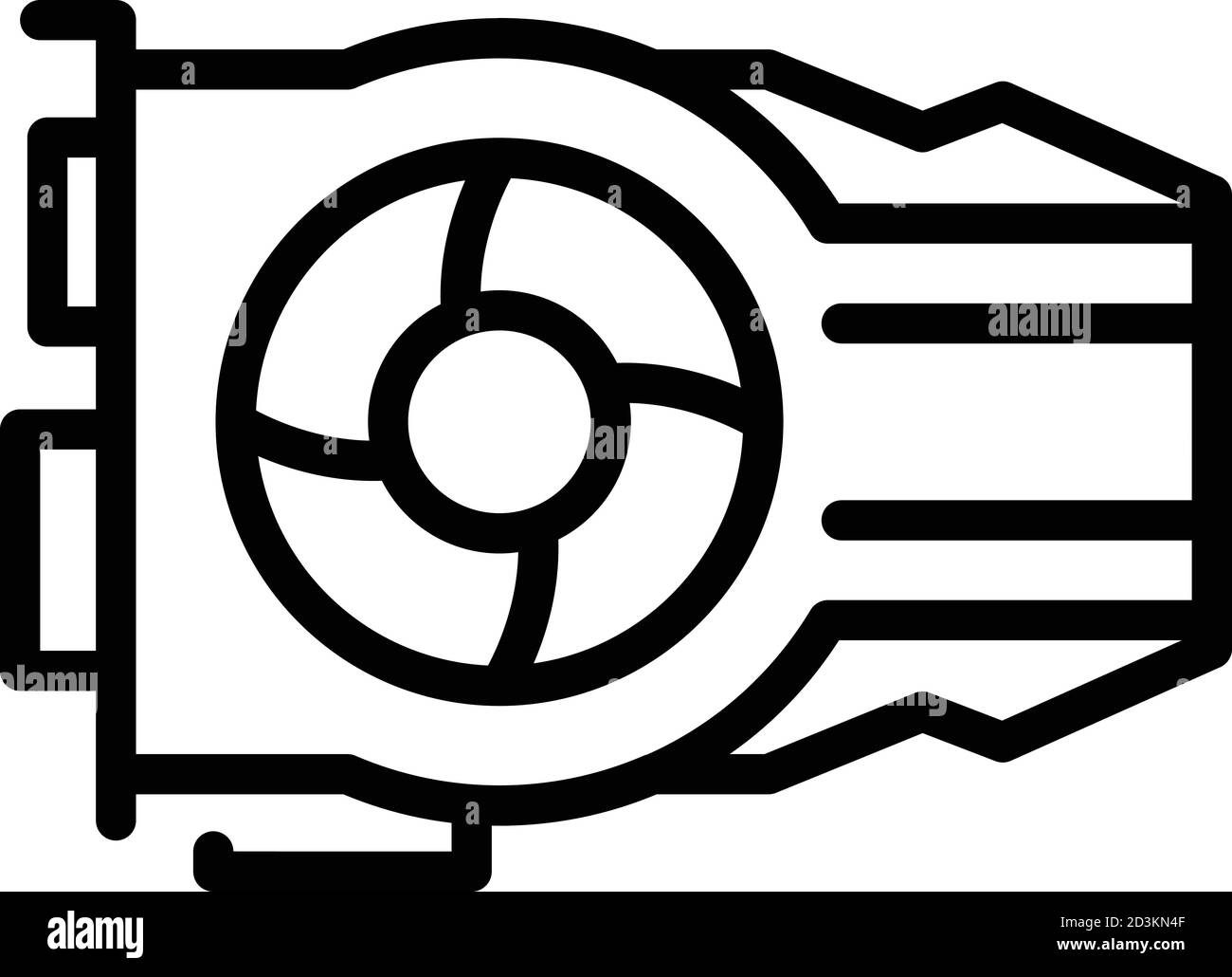 Graphics card icon, outline style Stock Vector Image & Art - Alamy