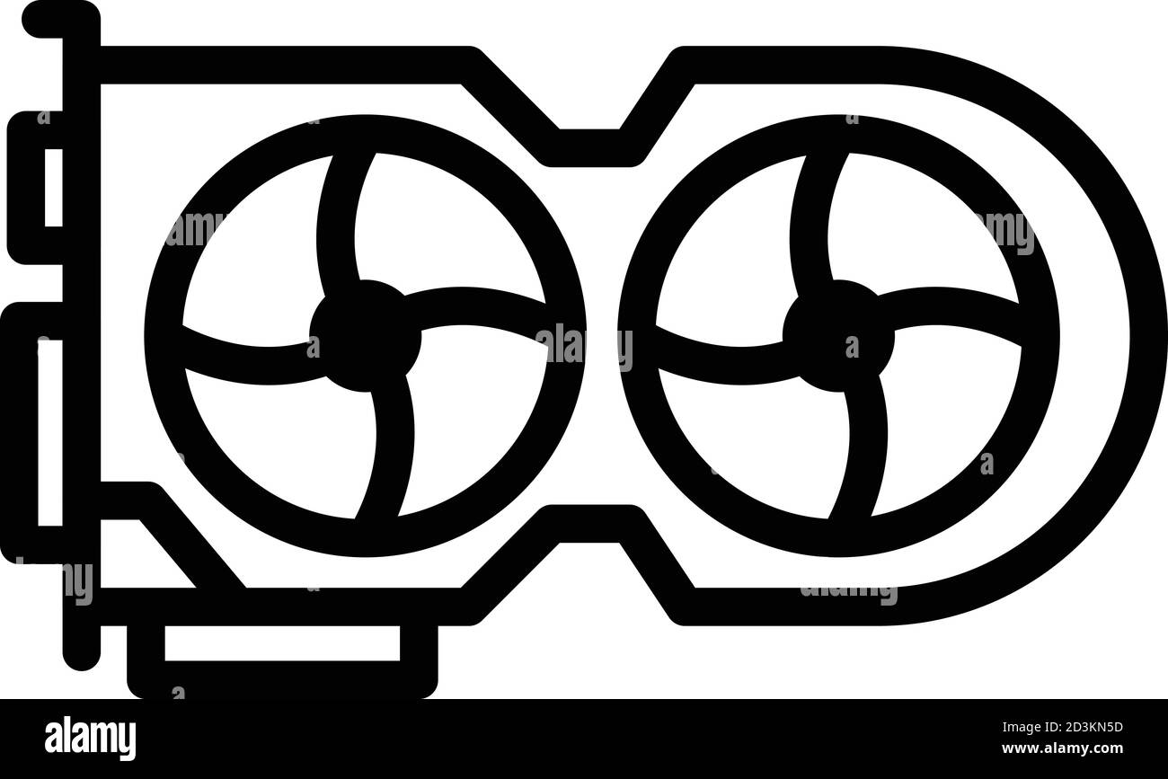 Card gpu icon, outline style Stock Vector Image & Art - Alamy