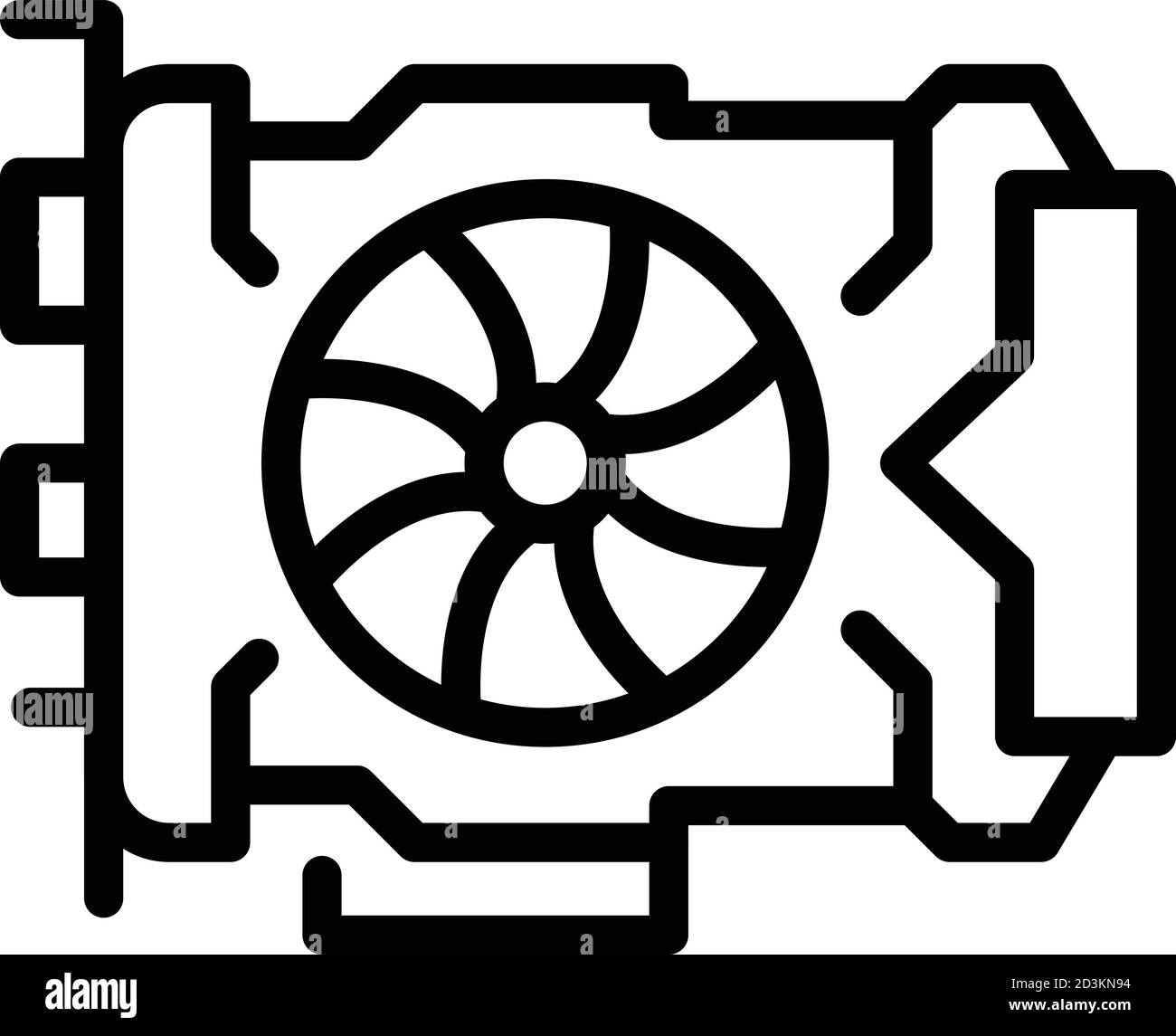 Pc video card icon, outline style Stock Vector Image & Art - Alamy