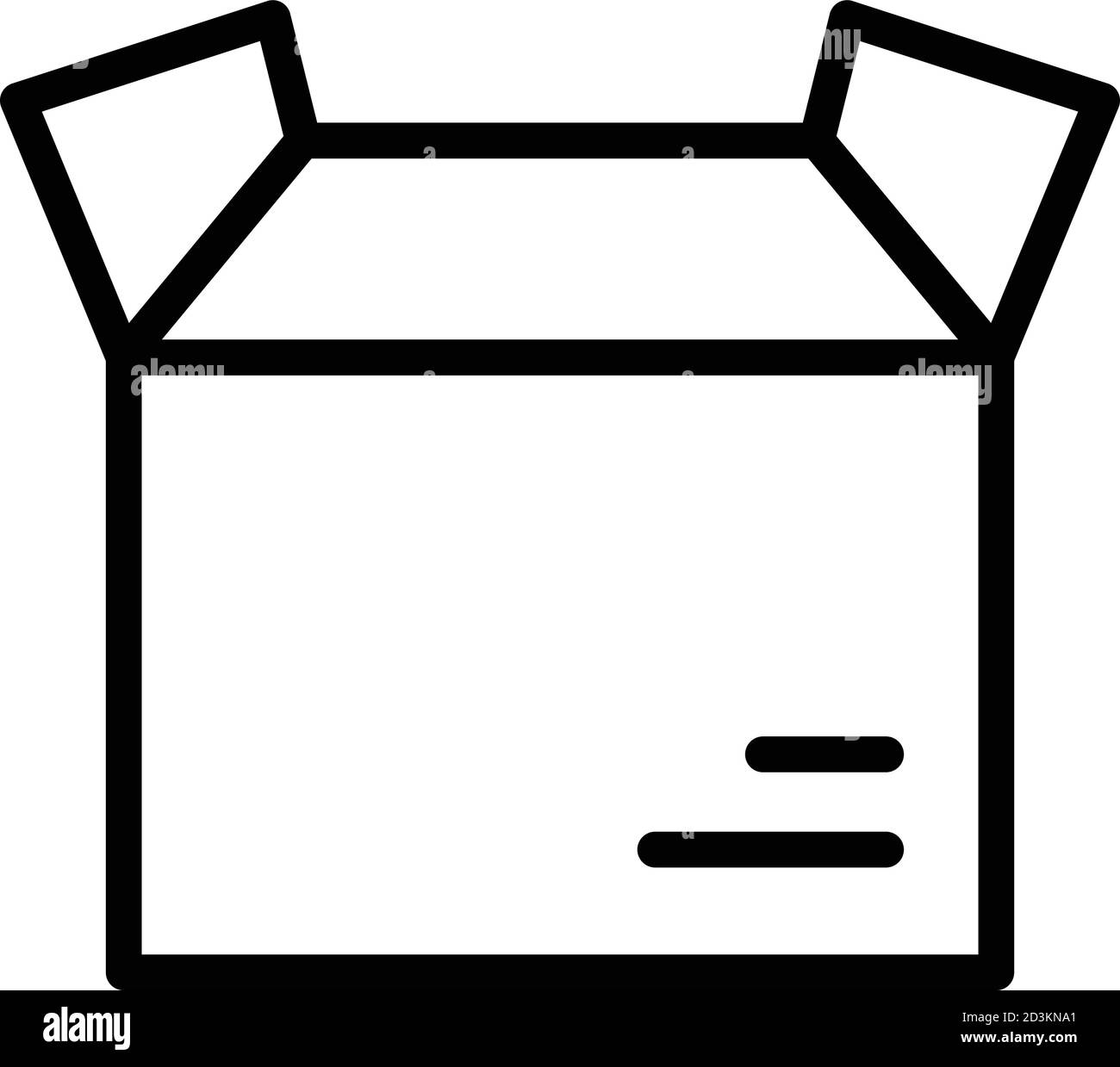 Open parcel box icon, outline style Stock Vector Image & Art - Alamy