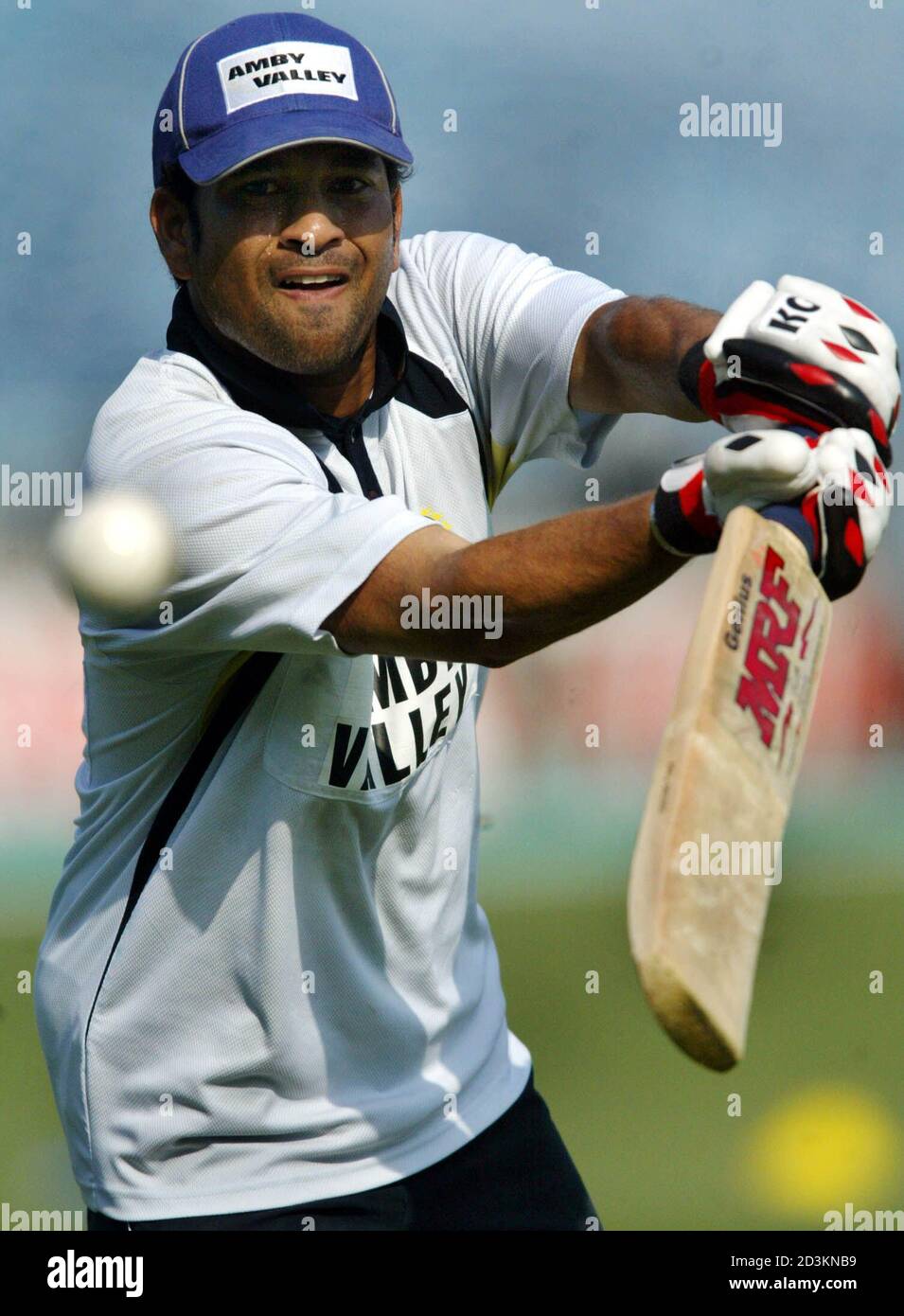 Indias sachin tendulkar hits ball hi-res stock photography and images ...