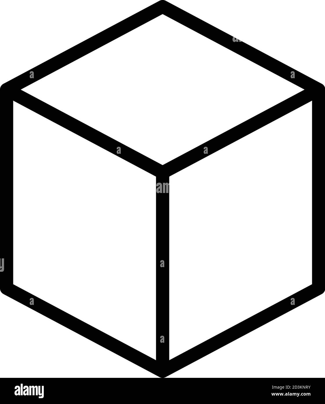 Cube box icon, outline style Stock Vector Image & Art - Alamy