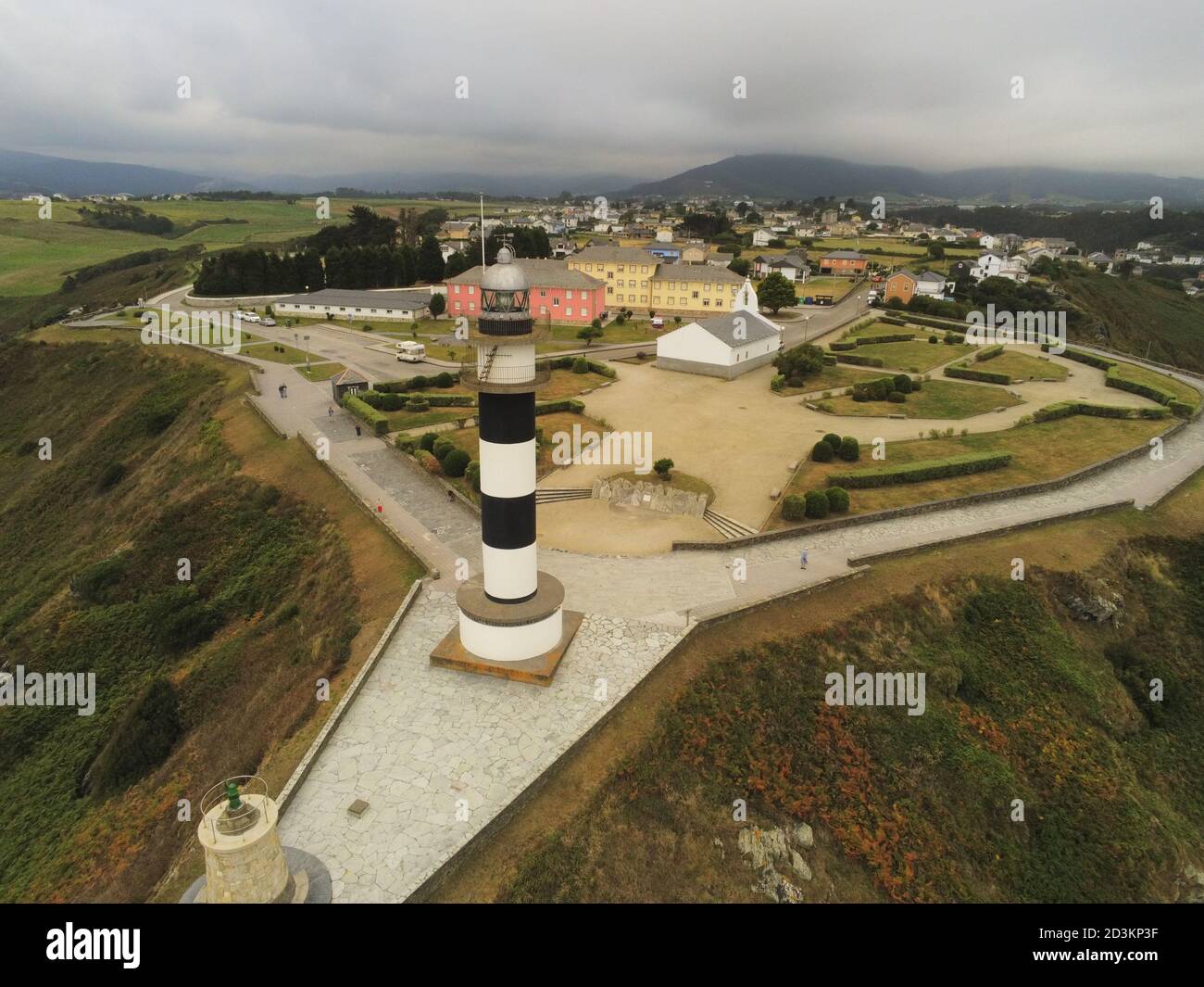 Aerial shot of Lastres Colunga Village in Asturias of Spain Stock Photo ...