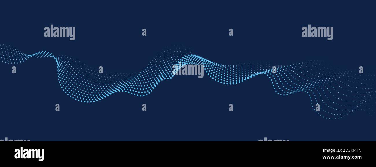 Abstract digital wave of particles. Vector illustration Stock Vector ...