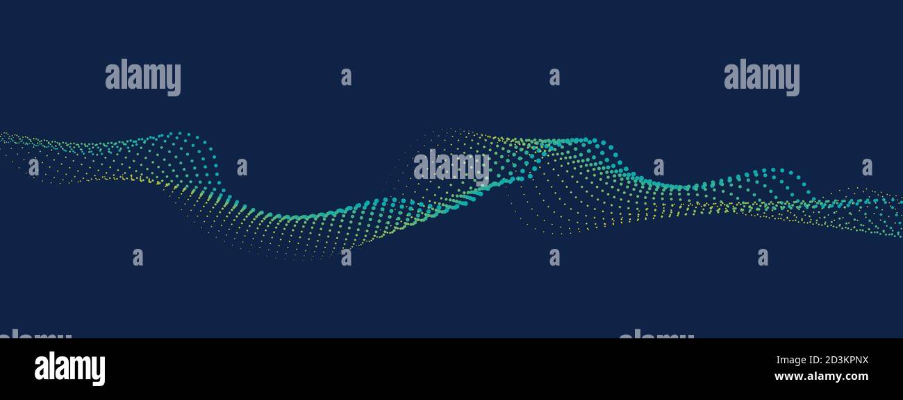 Abstract digital wave of particles. Vector illustration Stock Vector ...