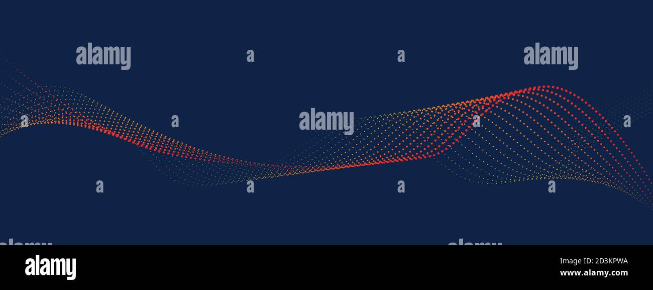 Abstract digital wave of particles. Vector illustration Stock Vector ...